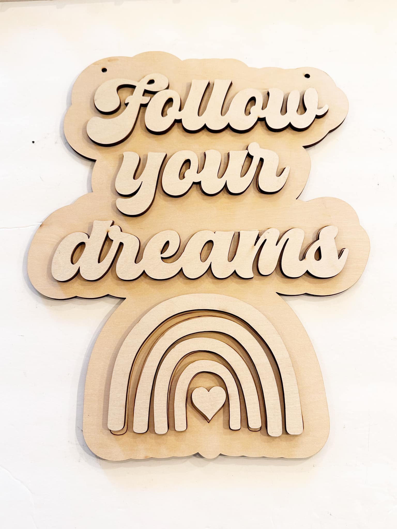 Kids Follow Your Dreams Door Hanger – Planks and Paint NOCO